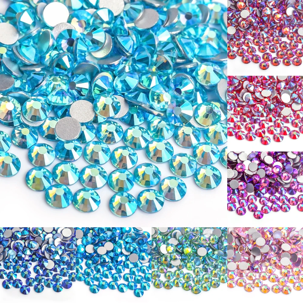 SS16-SS20-SS30-Glitter-Rhinestone-Crystal-AB-Non-Hot-Fix-Flat-back ...