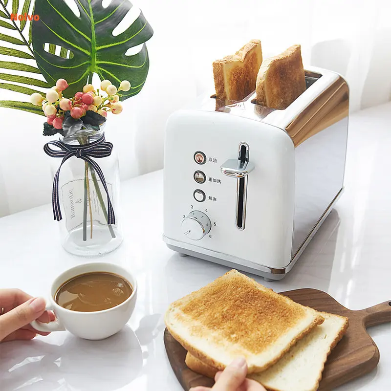 Household 2 Slices Automatic Fast Heating Toasters Mini Auto Breakfast ...