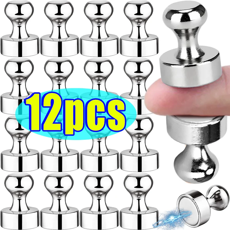 Metal-Strong-Magnetic-Pushpins-Whiteboard-Fridge-Sucker-Thumbtack ...