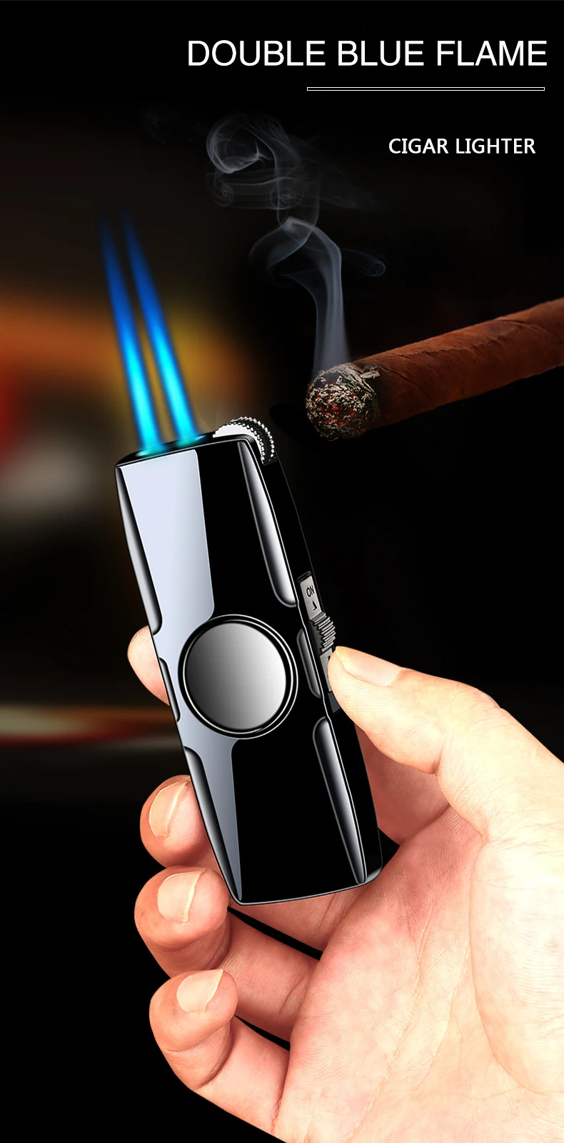 Spinner En Métal Fidget, Briquet Frais, Buses Coupe-vent À Flamme Bleue ...