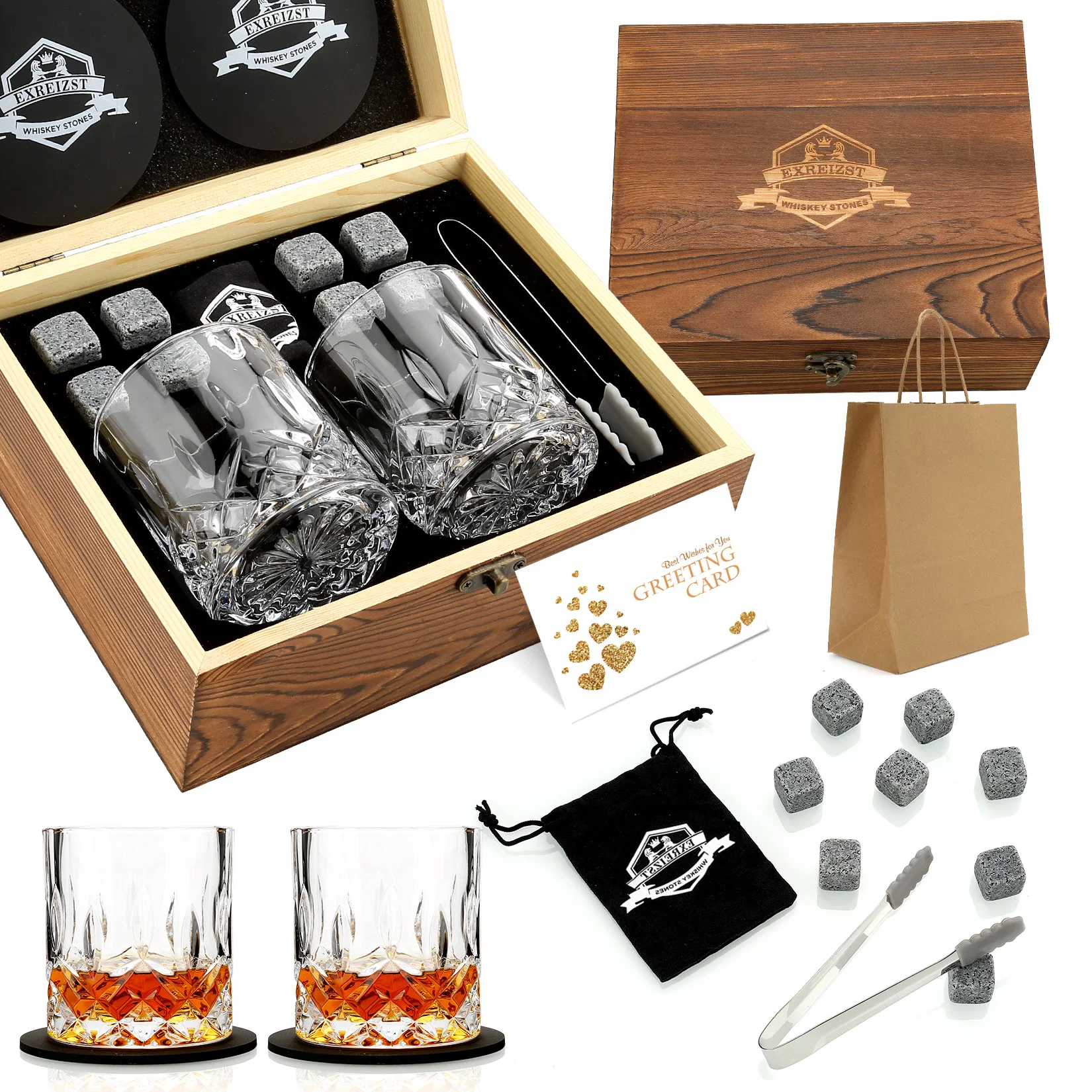 Whiskey-Stones-Glasses-Set-Granite-Ice-Cube-For-Whisky-Whisky-Chilling ...