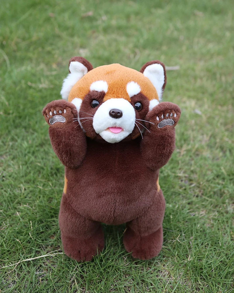 24cm High Real Life Red Panda Plush Toy Extra Soft Lesser Panda Stuffed ...