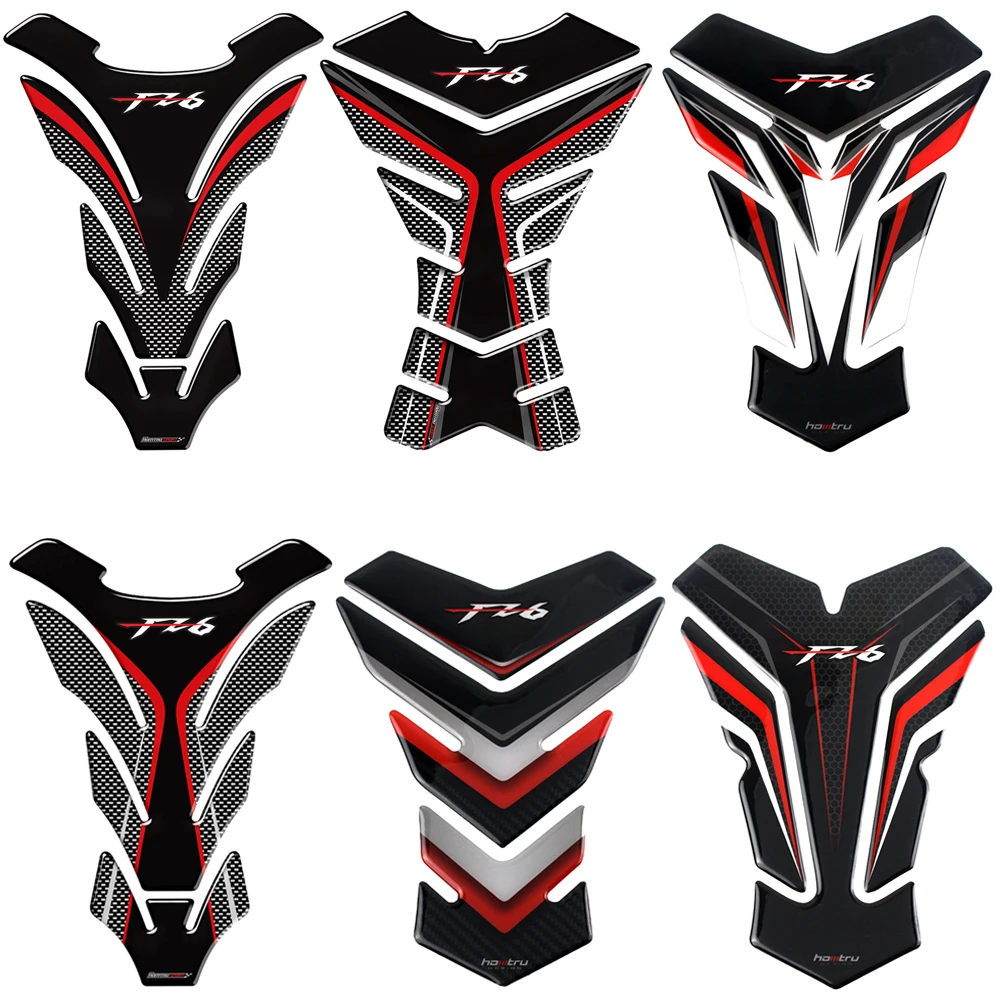 For Yamaha Fz6 Fz6n Tankpad 3d Carbon-look Motorcycle Tank Pad ...