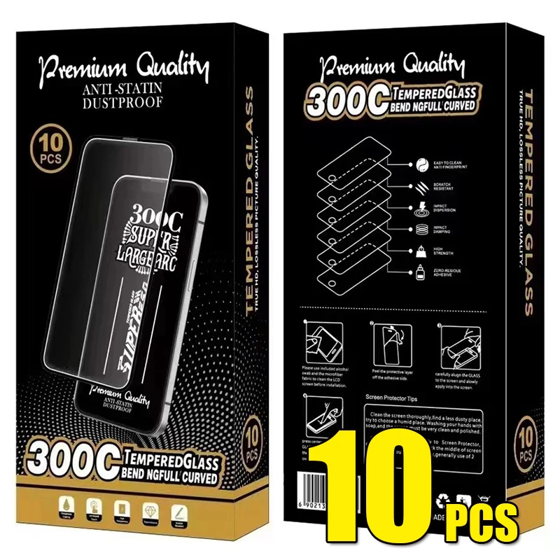 10pcs-300C-Super-ESD-Tempered-Glass-HD-Premium-Full-Cover-Screen ...