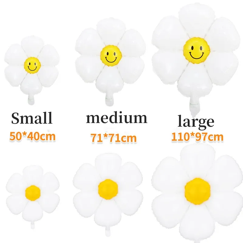 1-3Pcs-White-Daisy-Flower-Foil-Balloon-Plumeria-Helium-Ball-for-Kids ...
