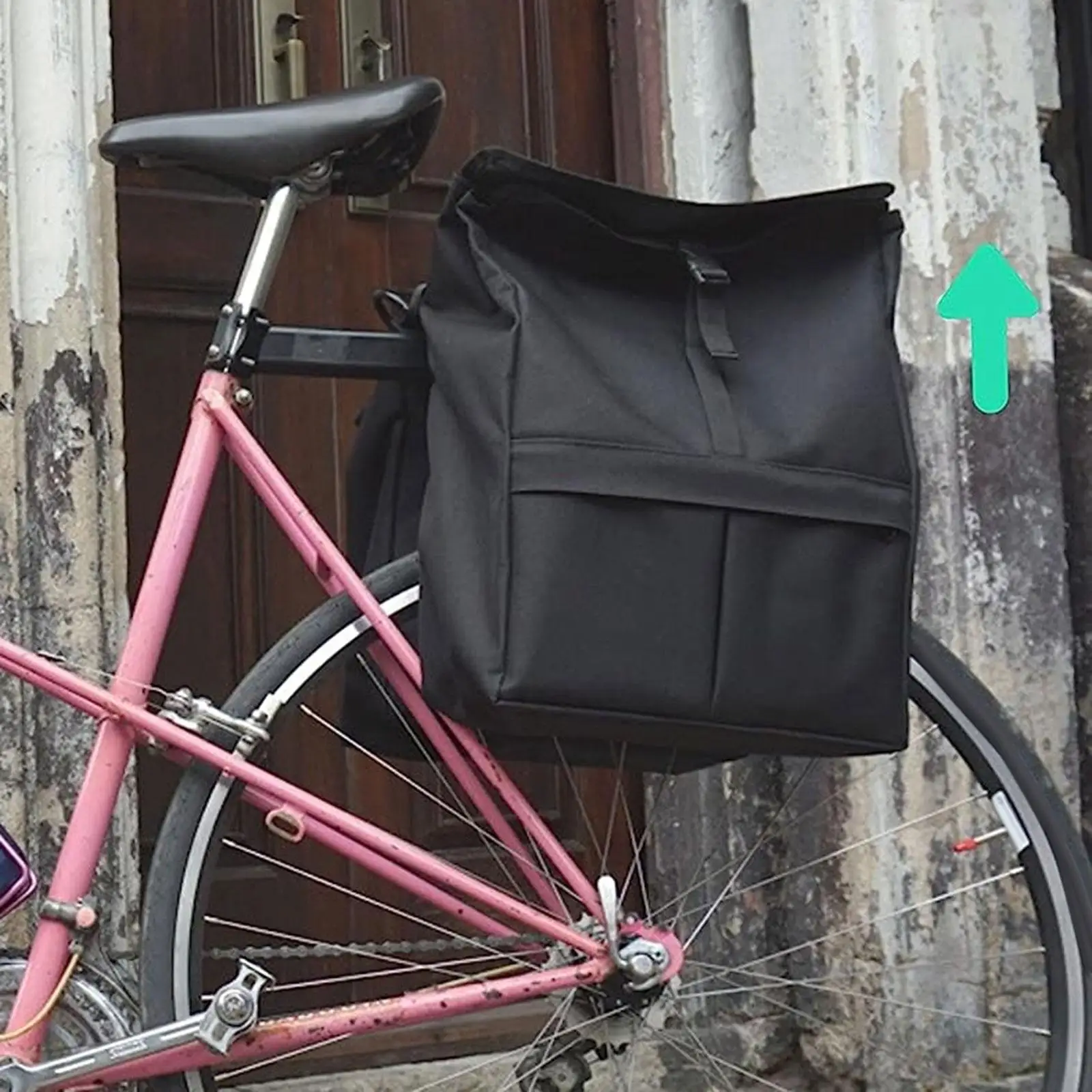 Bicycle-Storage-Bag-Rear-Rack-Bag-Black-Adjustable-Carry-Bag-Cycling ...