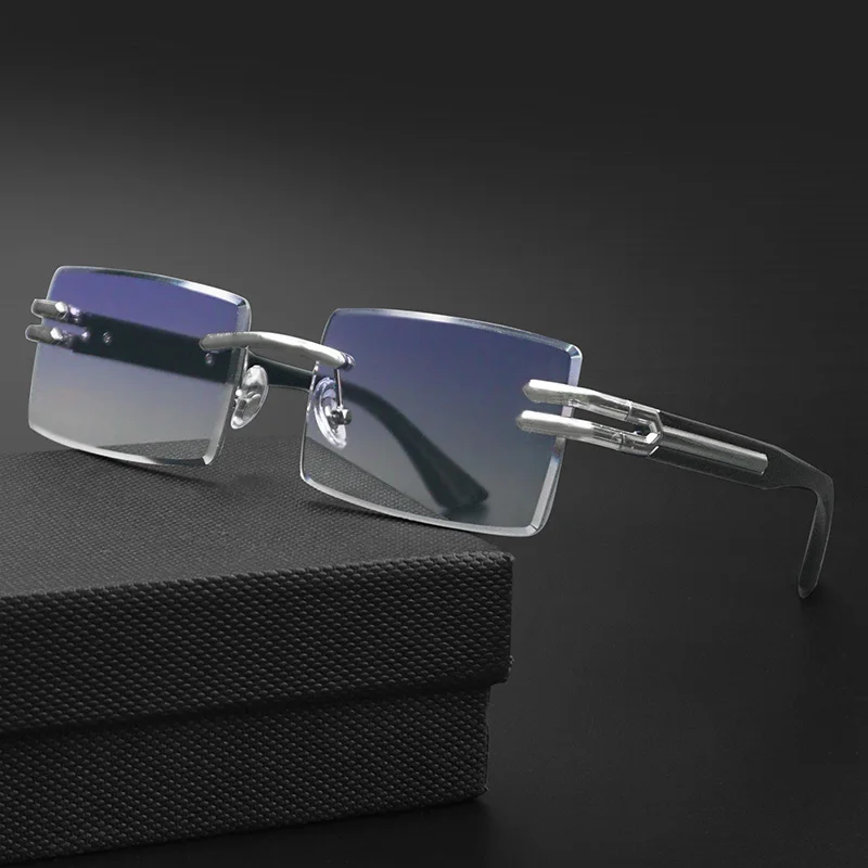 New-Retro-Rimless-Sunglasses-For-Men-Women-Luxury-Punk-Frameless ...