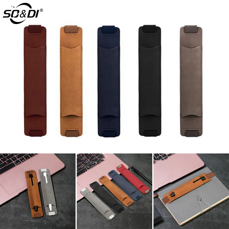 Detachable-Elastic-Band-Pen-Holder-PU-Leather-Pen-Sleeve-Elastic ...