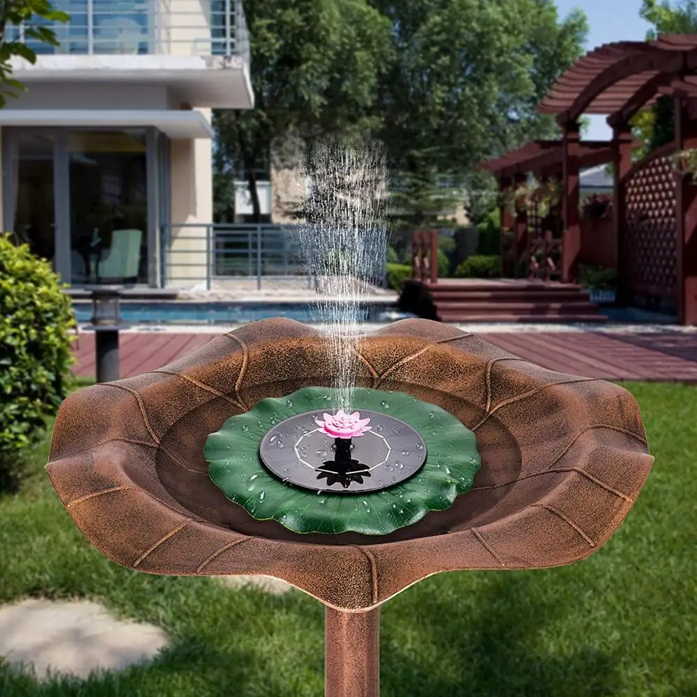 2022 NEW Solar Fountain Pump Lotus Leaf Wrap Floating 1W Water Fountain ...