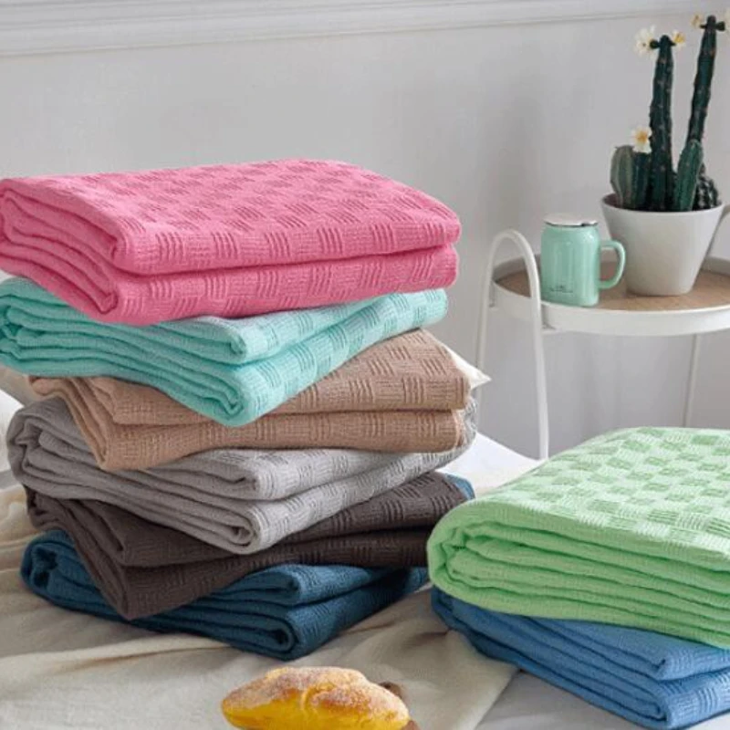 Jacquard-100-Cotton-Towel-Thread-Blanket-for-Adults-Kids-Bedspread ...