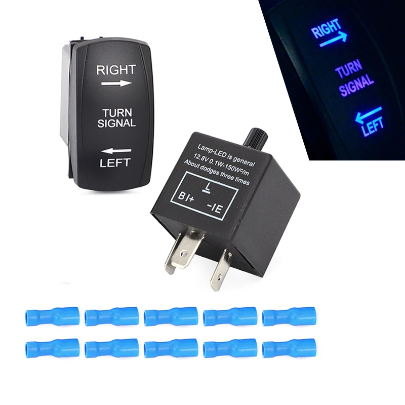 Rocker-Switch-for-Turn-Signals-with-Adjustable-LED-Flasher-Relay-for ...