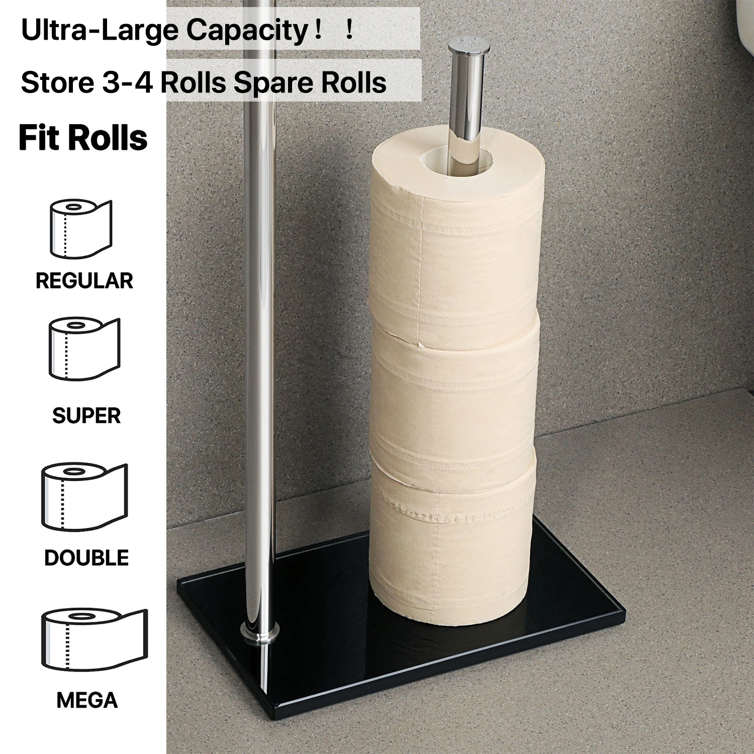 Toilet Paper Roll Holder Stand