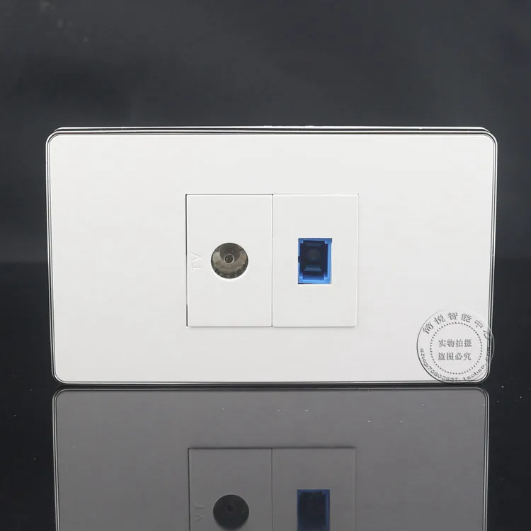 120mm Wall Socket Plate 2 Ports Single Port Tv Socket & Sc Optical ...
