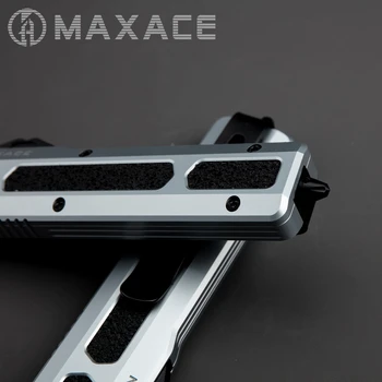 Maxace Kinfe Neptune OTF 7075 알루미늄 손잡이, SLD 매직 블레이드 빗, 야외 장난감, 사냥 캠핑 ...