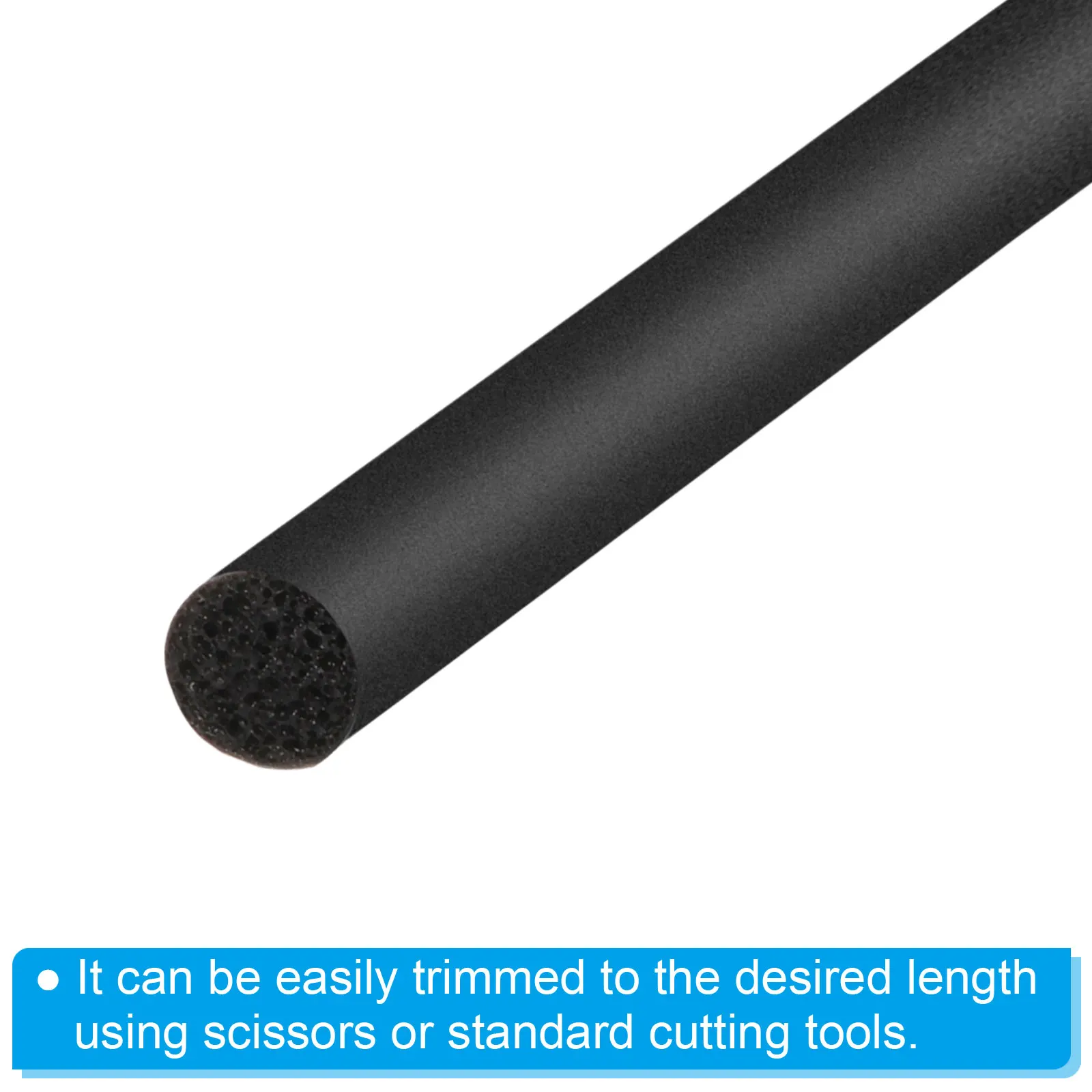 Uxcell Black Backer Rod EPDM Foam Rope Caulk Crack Joint Filler Roll ...