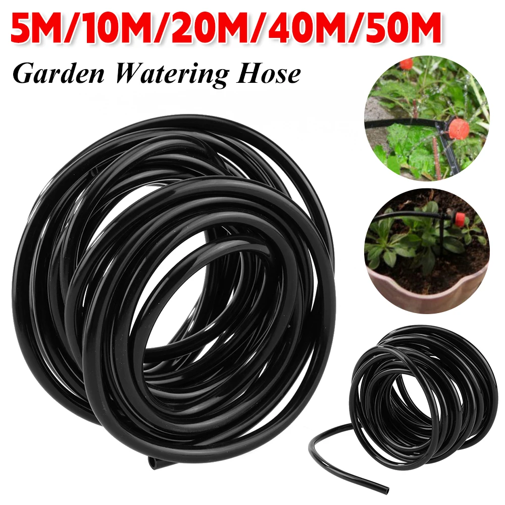 10/20/40M PVC Garden Watering Hose 1/4" Water Hose Micro Drip ...