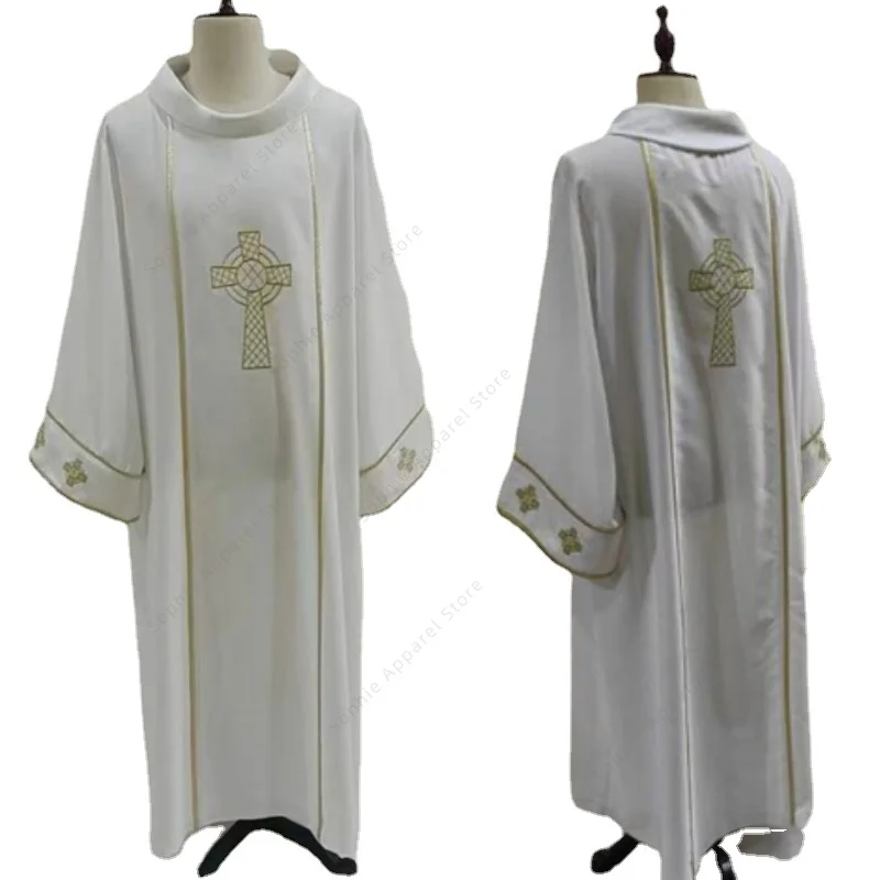 Liturgical Church Garment Clergy Alb Priest White Vestment Worship Albs ...