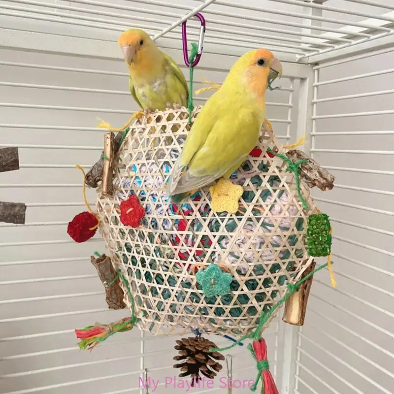 Parrot-Bite-Toys-Climbing-Foraging-Bird-Chew-Toy-Colored-Paper-Shredder ...