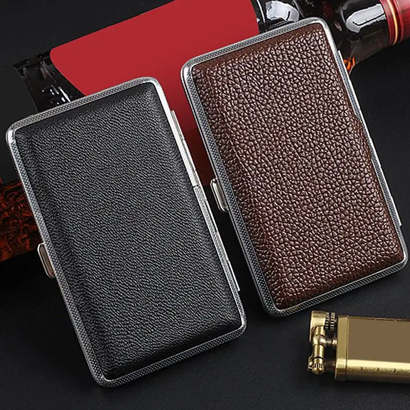 Leather-Cigarettes-Case-Man-Women-Cigarette-Box-For-Hold-14-20 ...