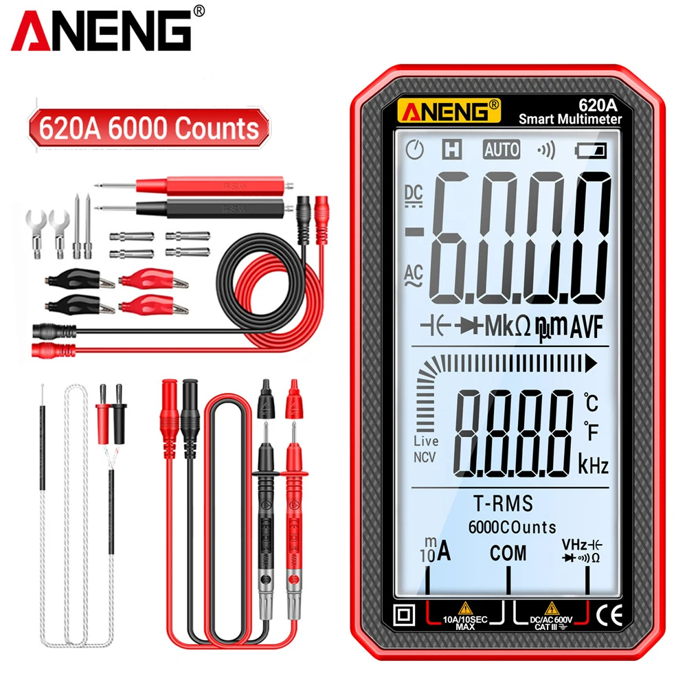 ANENG-620A-Digital-Professional-Smart-Multimeter-AC-DC-Voltage-Meter ...