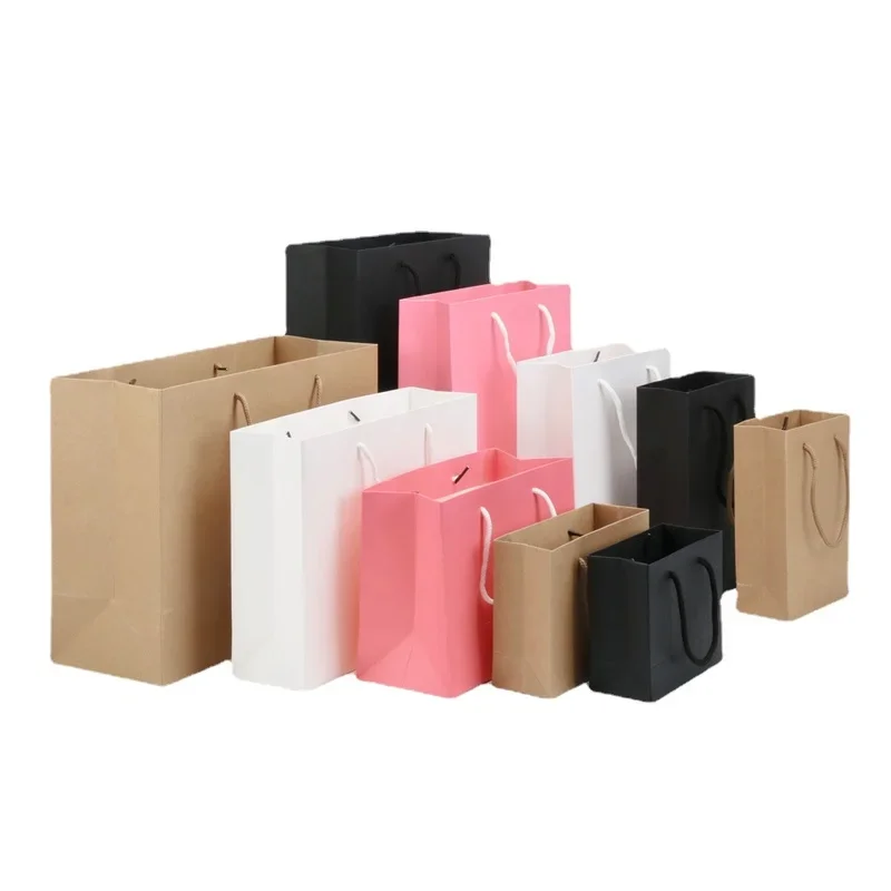 10pcs-Kraft-Paper-Portable-Bags-for-Gifts-Shopping-Clothing-Food ...