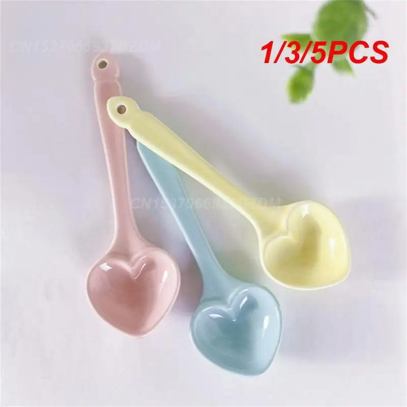 1-3-5PCS-Romantic-Ins-Macaroon-Spoon-Heart-Coffee-Spoon-Cute-Ceramic ...