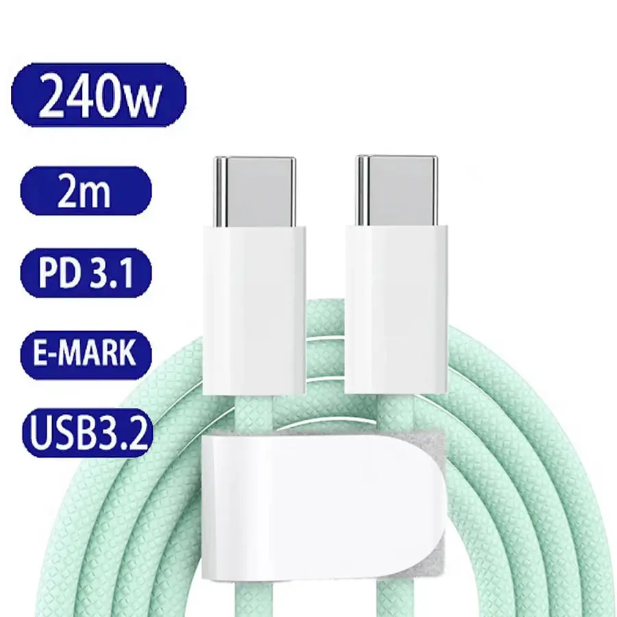 PD 240W USB C Charger Cable Laptop Type C Fast Charging Cable 2M for ...