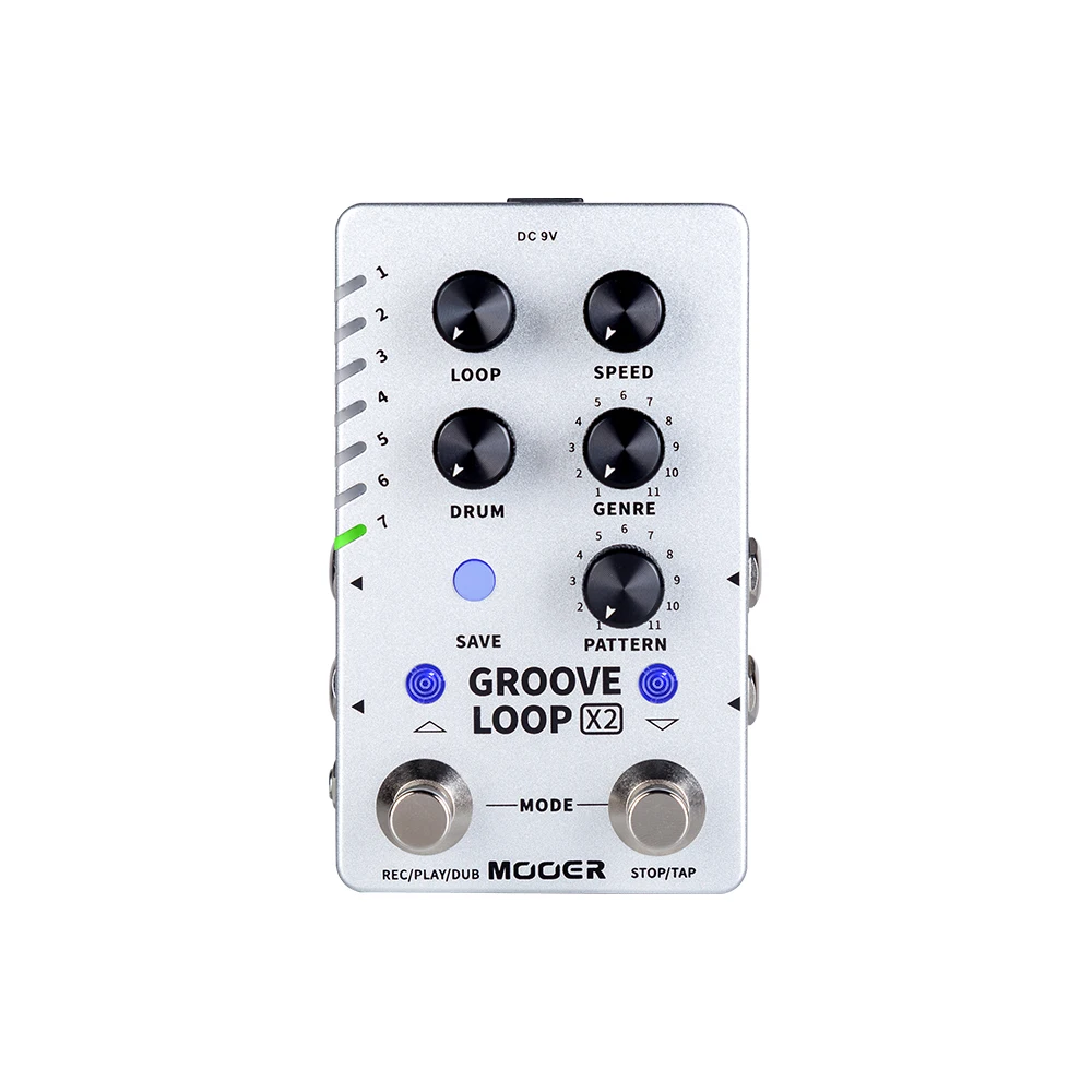 MOOER-Guitar-Stereo-Looper-Machine-Pedal-Groove-Loop-X2-14-Save-Slots ...