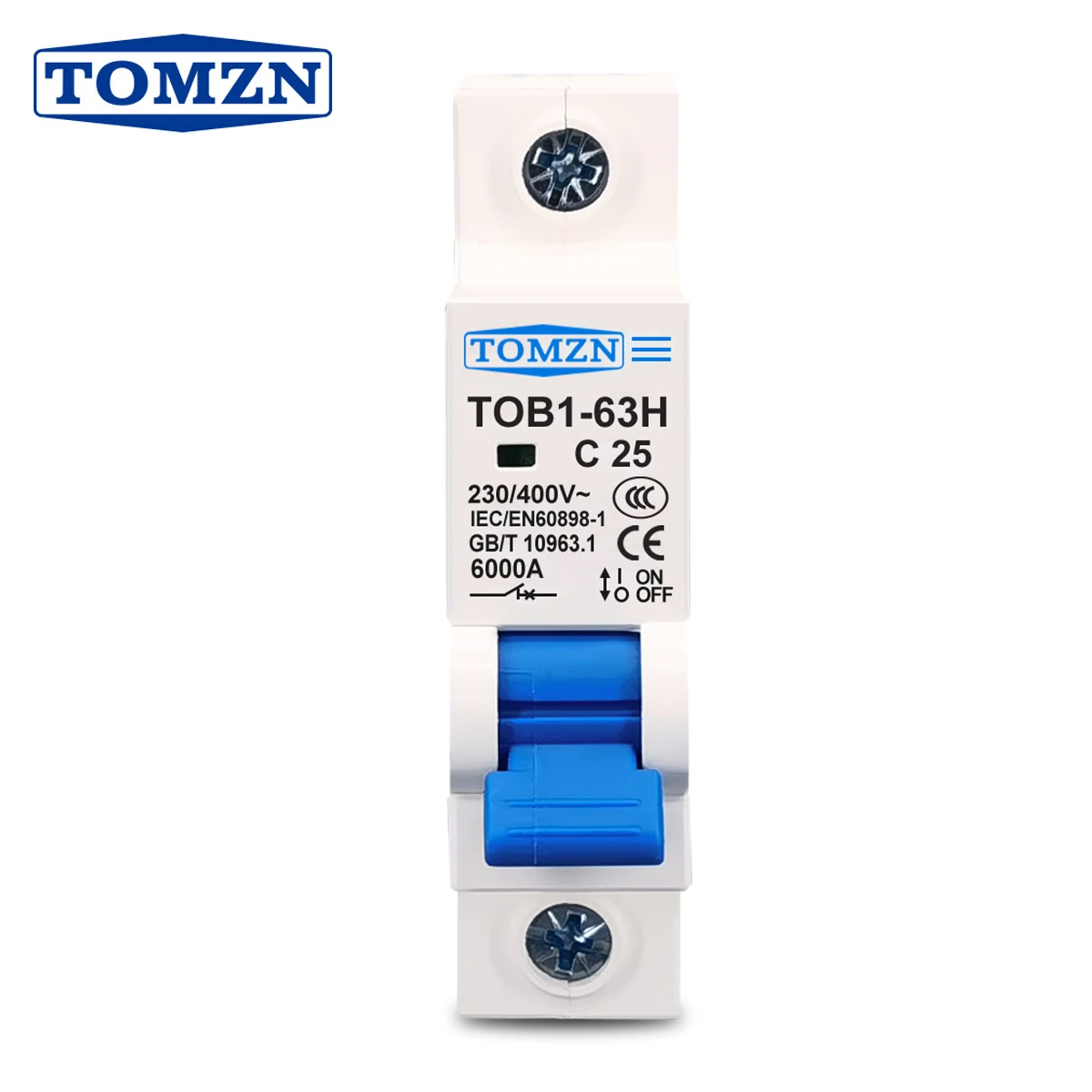 1P AC MCB TOB1-63 C type 230/400V~ 50HZ/60HZ Mini Circuit breaker 3A 6A ...