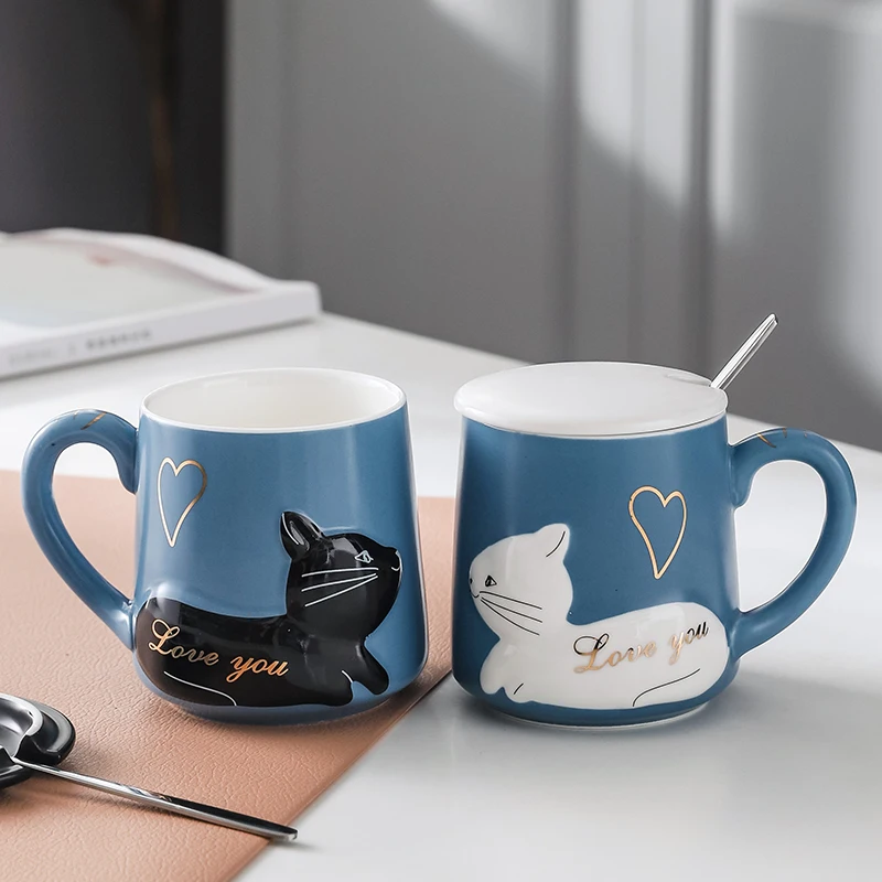 Couples-Cup-A-Pair-with-Lid-Spoon-COUPLE-S-Mug-Creative-Household ...