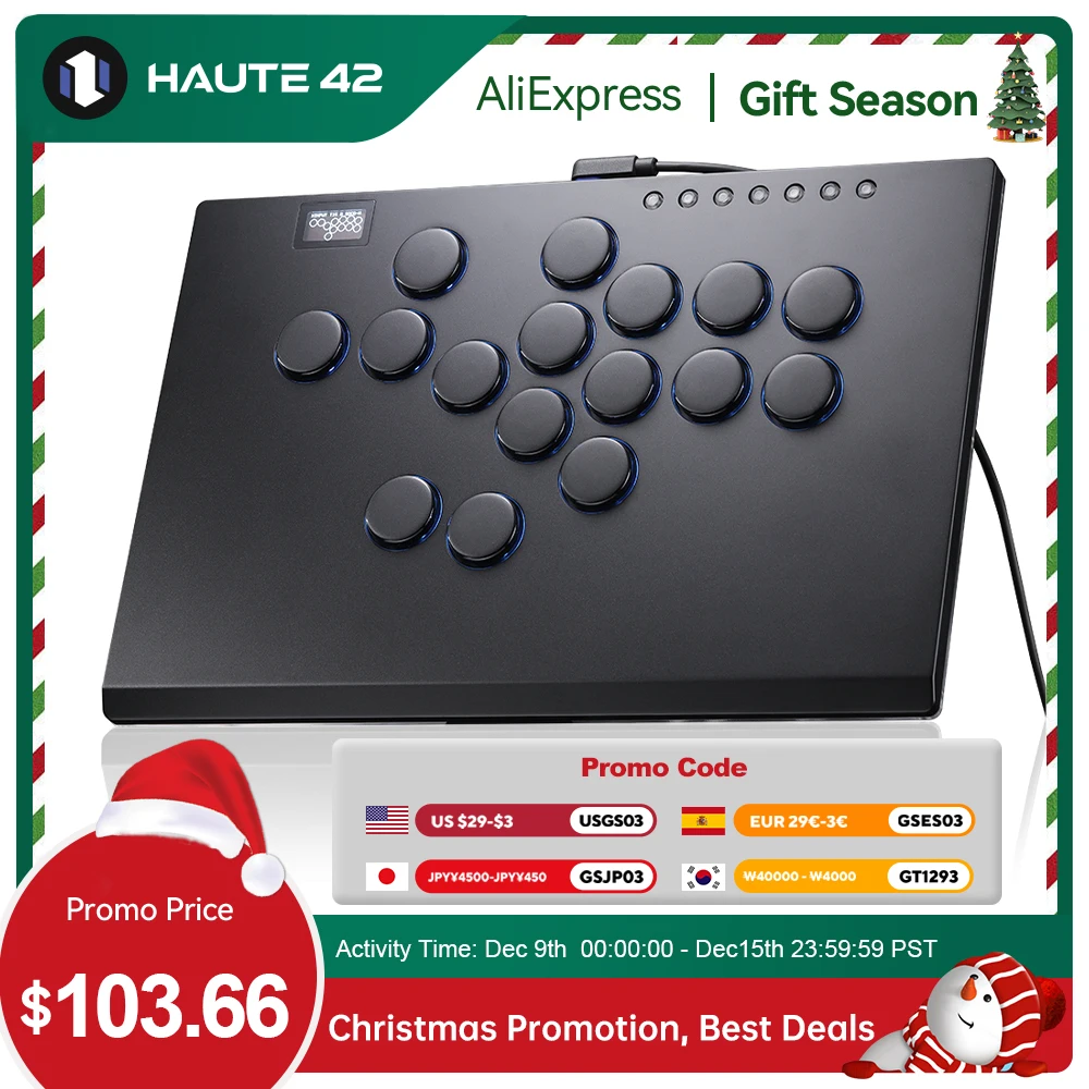 Haute42-Aluminium-Alloy-joystick-Arcade-Hitbox-Leverless-Controller ...