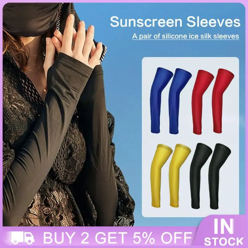 2-Pcs-Arm-Sleeves-Men-Cycling-Arm-Warmer-Summer-Running-UV-Protection ...