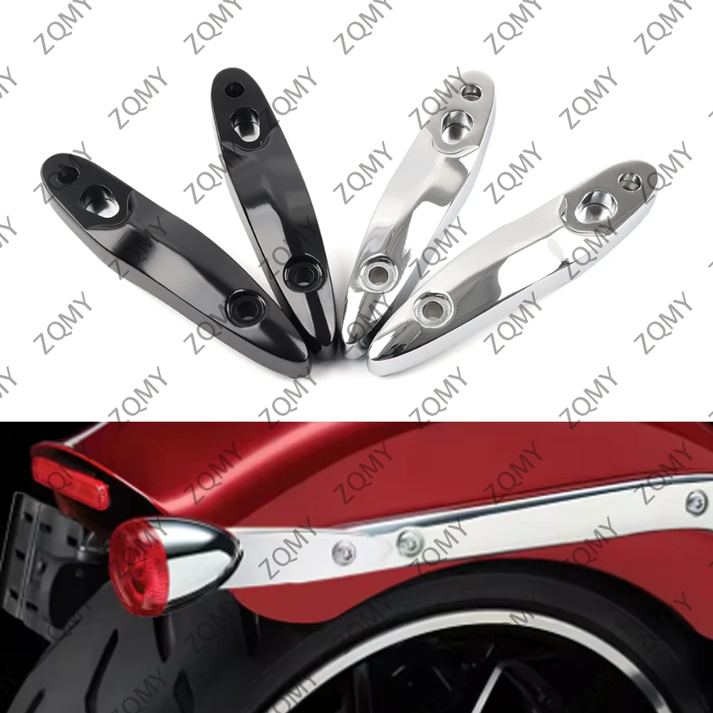 Motorcycle Chrome Rear Turn Signal License Plate Relocation Kit ...