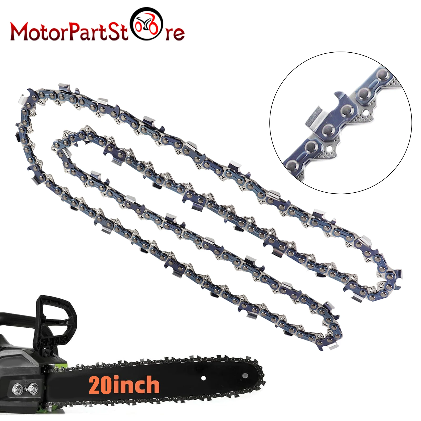 Chainsaw Chain 20 inch .063 Gauge 3/8 Pitch 72 Drive Links 20'' Saw ...