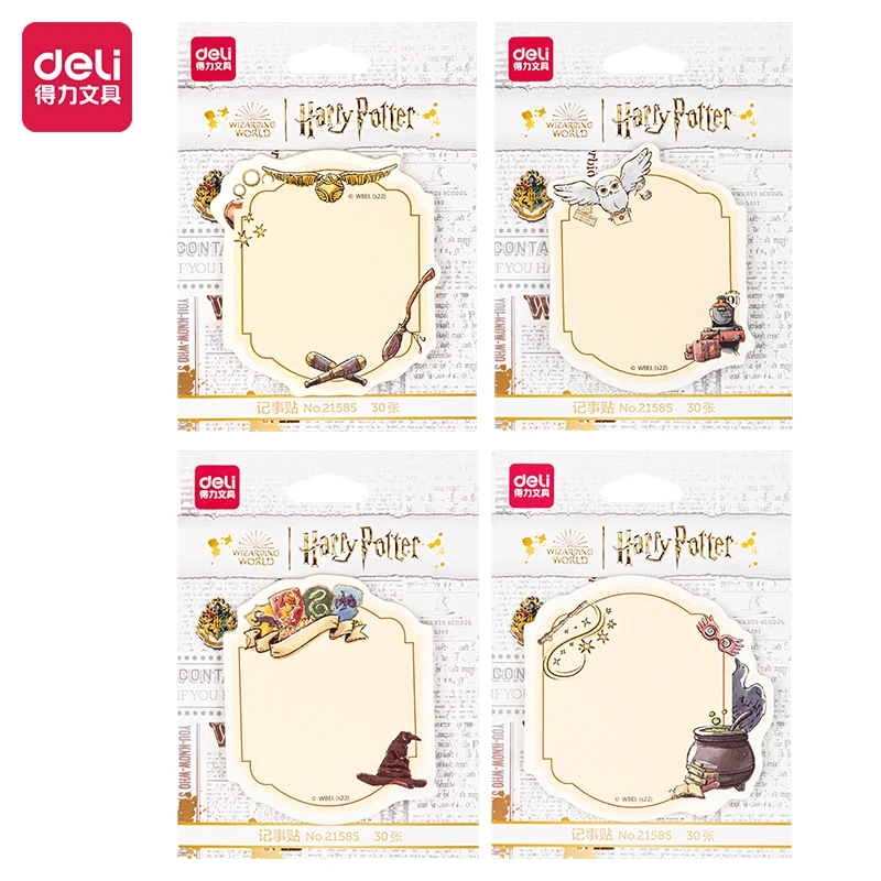 4pcs Deli 21585 Harry Potter Pad Notes Sticky Note Ahesive Kawaii Memo ...