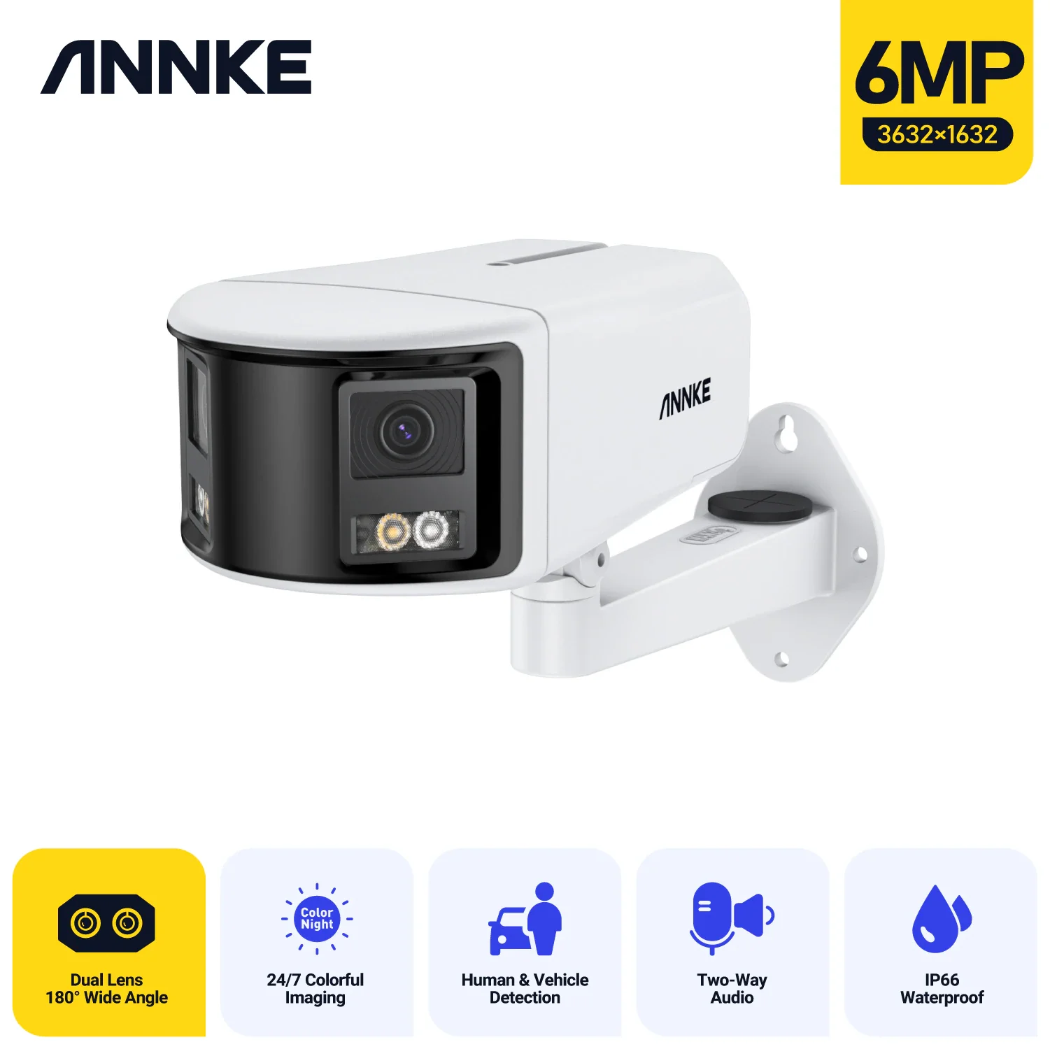 ANNKE-2-8MM-Dual-Lens-POE-IP-Camera-Full-Color-Night-Vision-180-Degree ...
