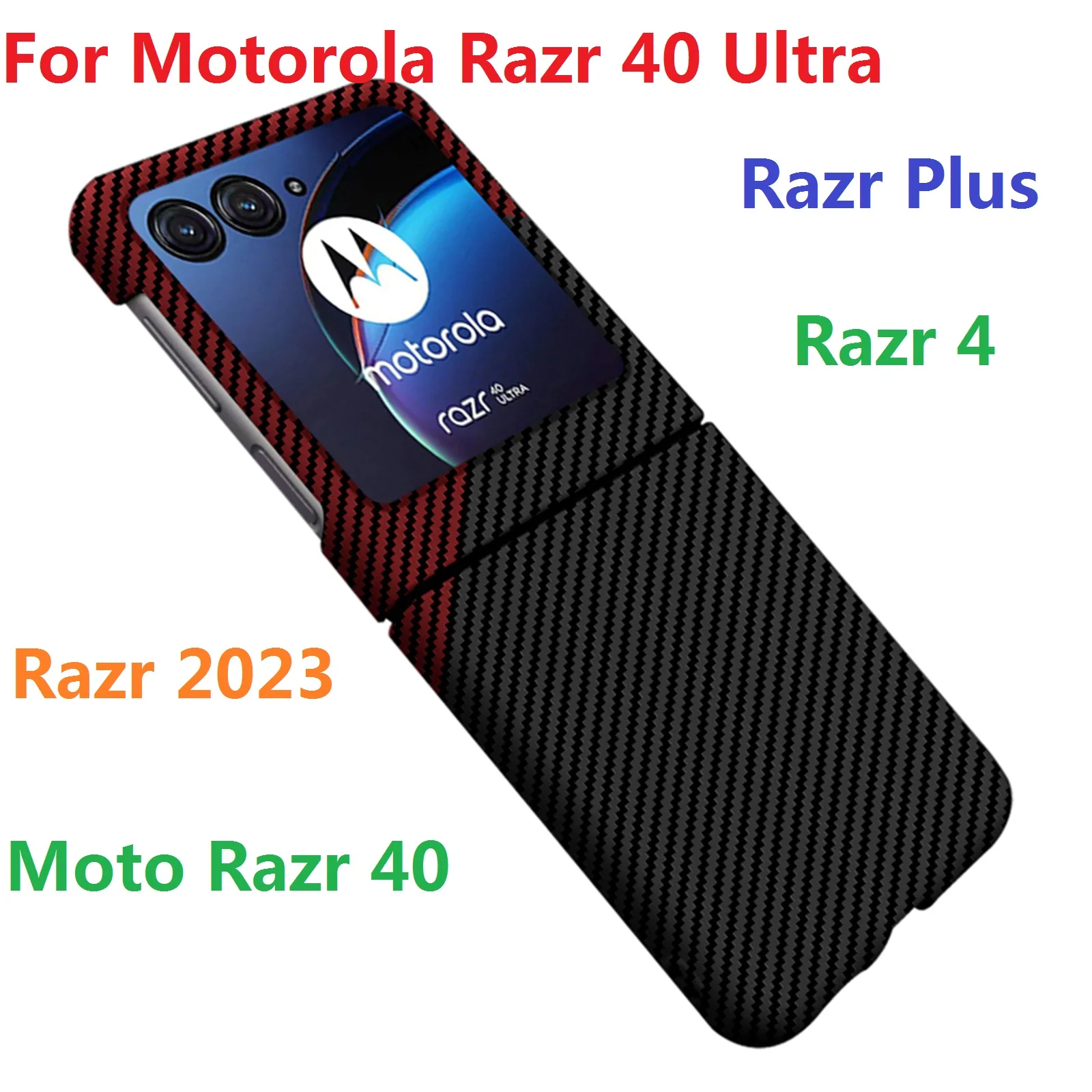 Carbon-Fiber-Plastic-For-Motorola-Razr-40-Ultra-Razr4-Razr-Plus-2023 ...