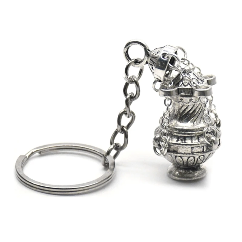Christian Incense Burner Keychain Alloy Censer Key Chain Ornament Charm ...
