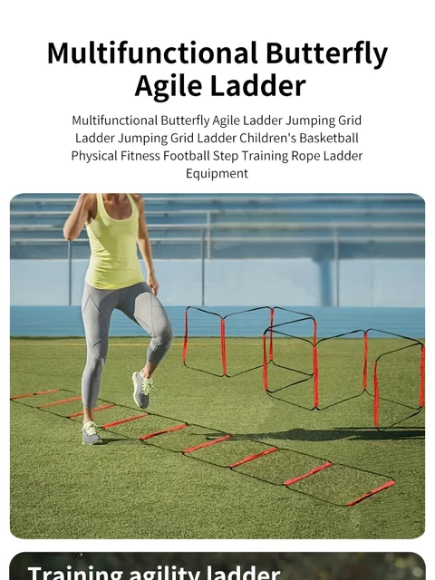 Training Ladder For Footwork Hikeen 2-Pack Agility Ladders - Durable ...