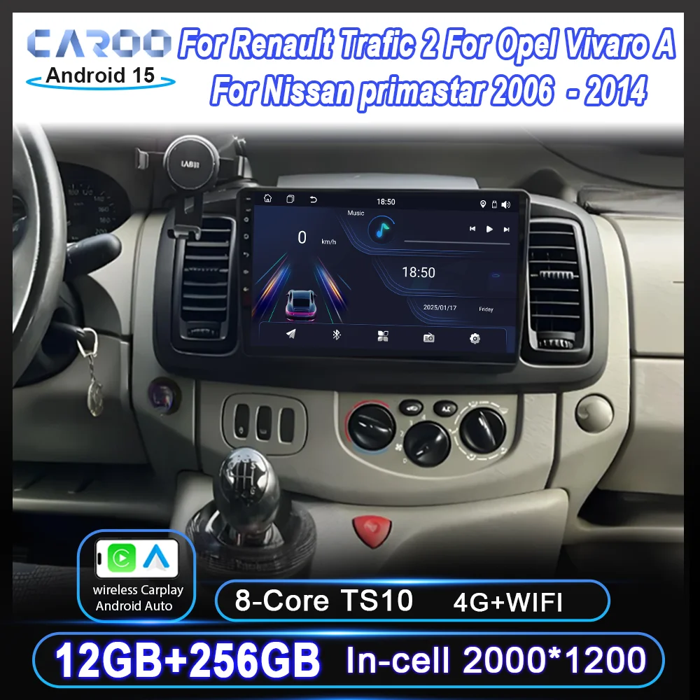 Android 15 For Renault Trafic 2 For Opel Vivaro A For Nissan primastar ...