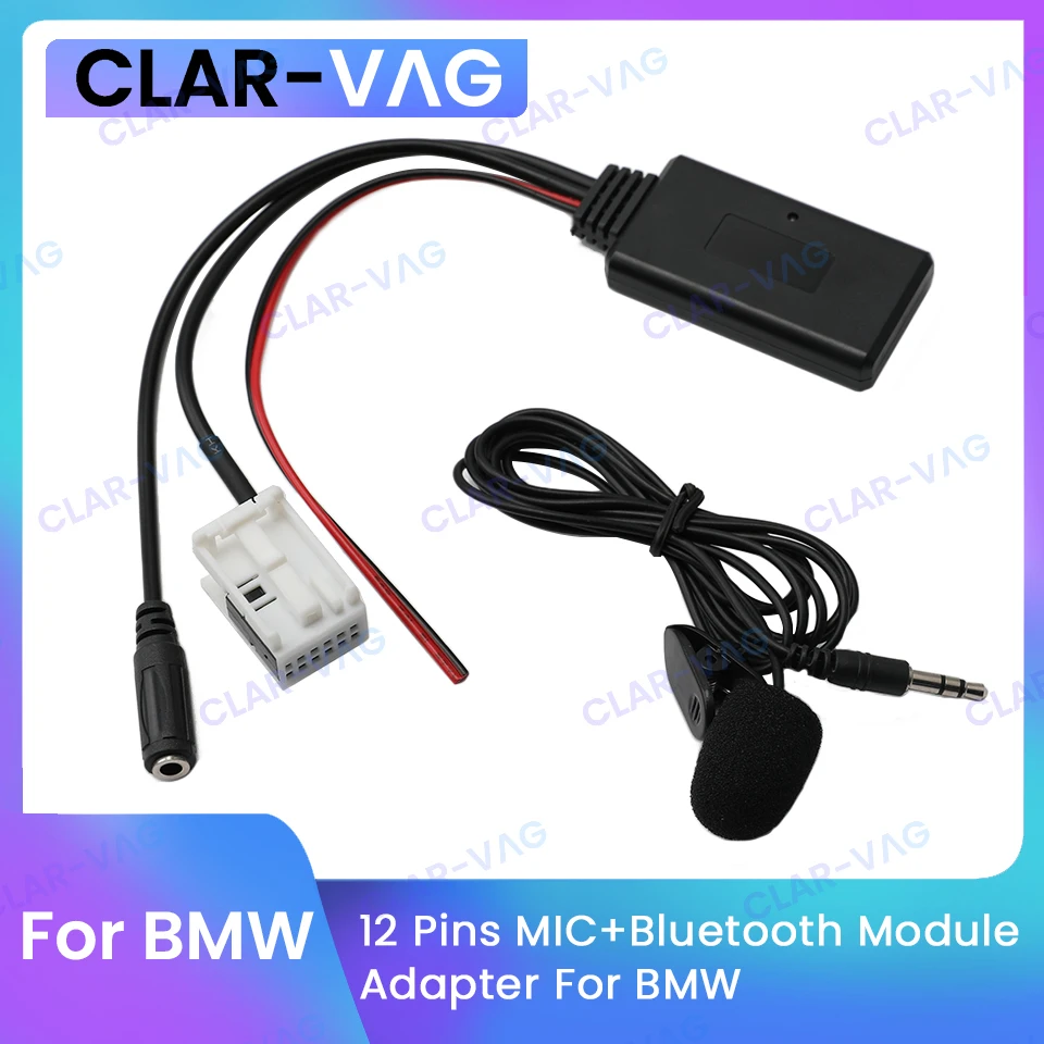 Adaptateur récepteur Bluetooth pour BMW radio stéréo câble AUX 12 ...