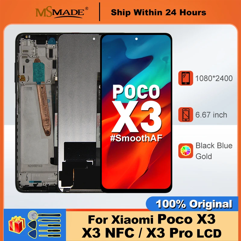 Original-6-67-For-Xiaomi-POCO-X3-LCD-Display-Screen-Touch-Digitizer ...