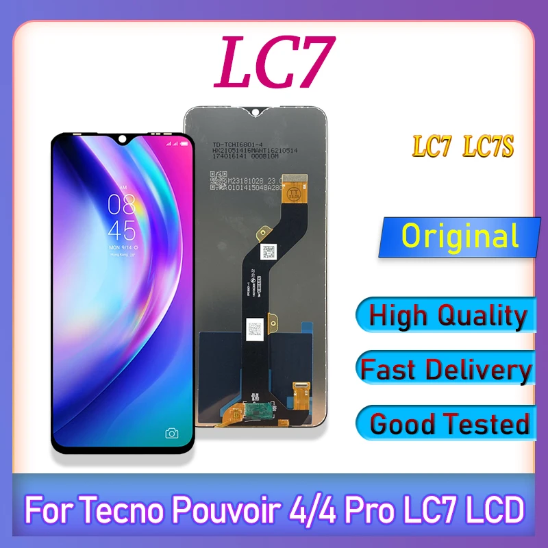 7.0" Original For Tecno Pouvoir 4 LC7 LCD Display Touch Screen ...