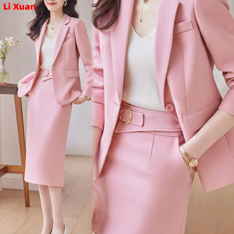 Roupa-formal-feminina-de-2-pe-as-blazer-e-saias-uniforme-de-escrit-rio ...