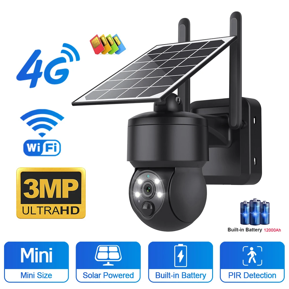 WIFI-Wireless-PTZ-Solar-Camera-4G-SIM-3MP-Outdoor-Solar-Panel-Two-Way ...