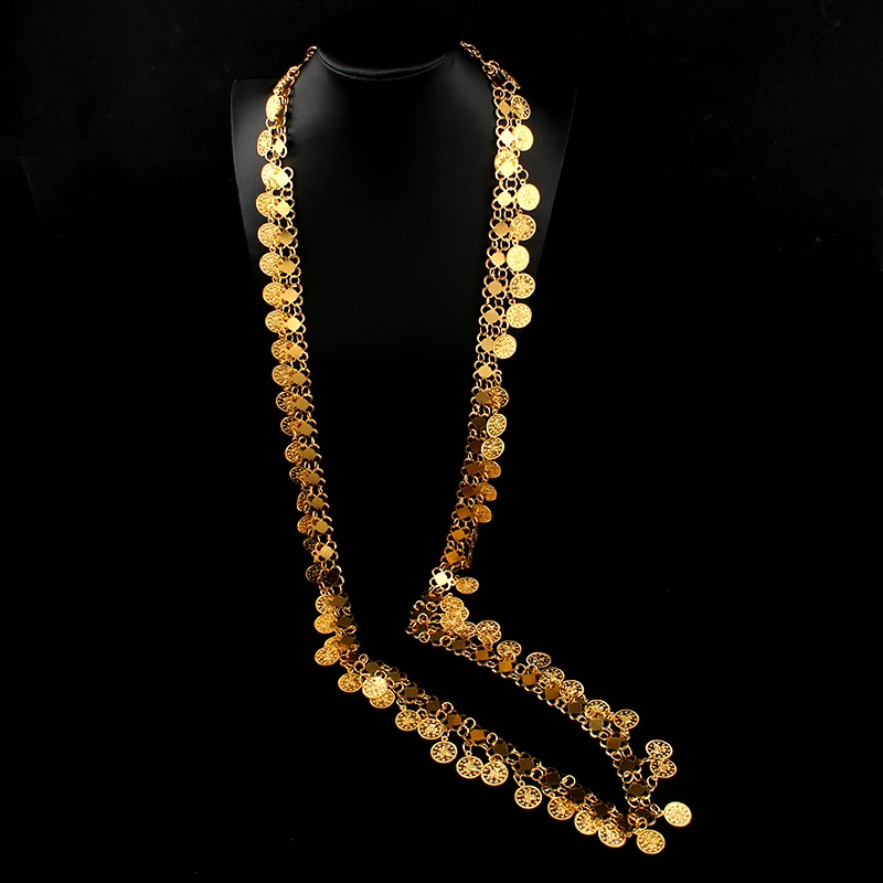 New Turkish Coin Long Chain Body Jewelry Kurdish Wedding Jewelry Ethnic ...