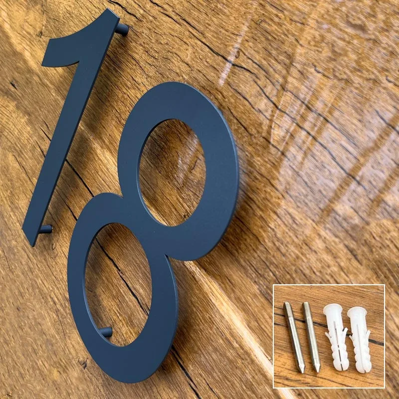 Stainless Steel House Numbers, Outdoor Address Signs, Big Floating ...
