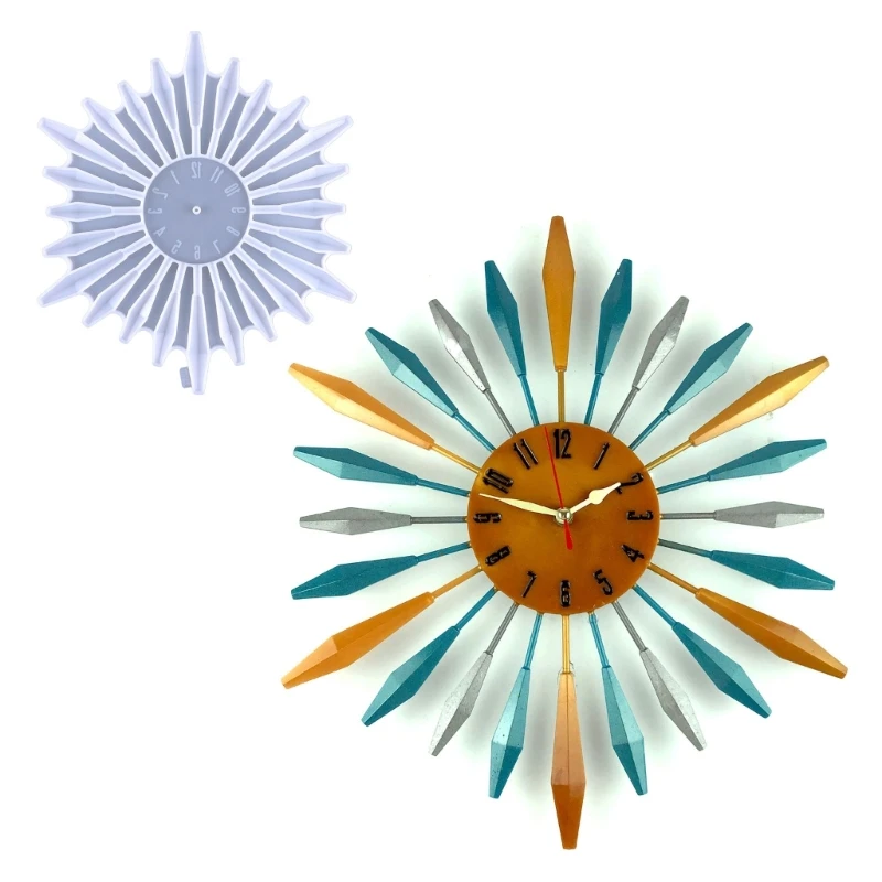 Clock Epoxy Mold for Resin Casting Clock Wall Decor Mould Number Clock ...