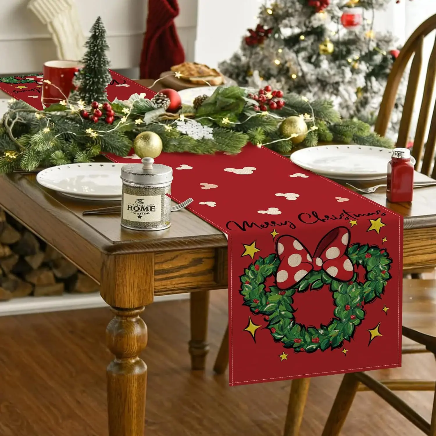 Disney-Mickey-Mouse-Christmas-Table-Runner-Anime-Restaurant-Tablecloth ...