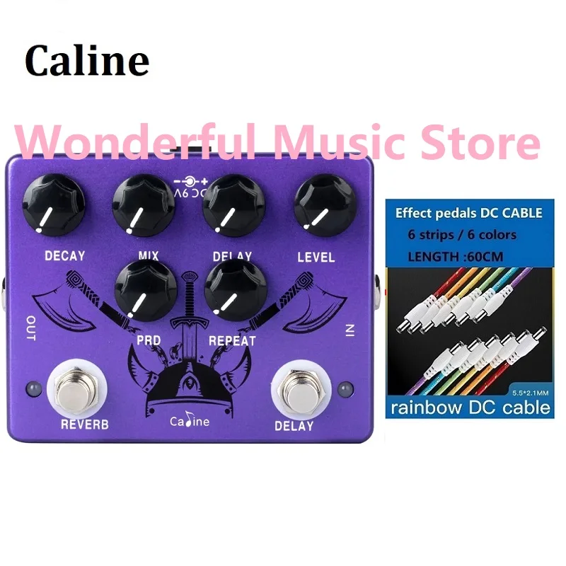 Caline-CP-80-Ragnarok-Reverb-Delay-Guitar-Effect-Pedal-Guitar ...